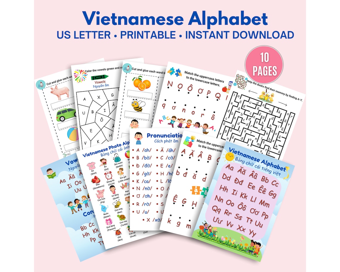Vietnamese Alphabet - Consonants/vowels/pronunciation/learning ...