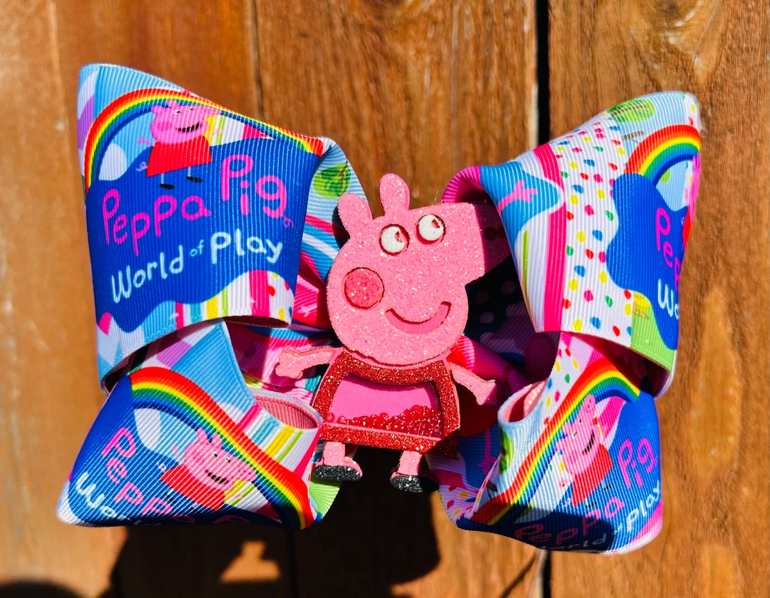 Peppa Pig Hair Bow - Etsy