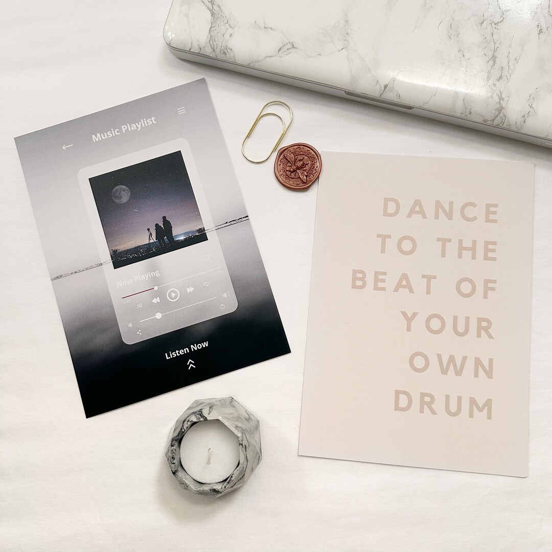 A5 Music Playlist Design Dashboards L Set of 2 Printed Planner Inserts ...