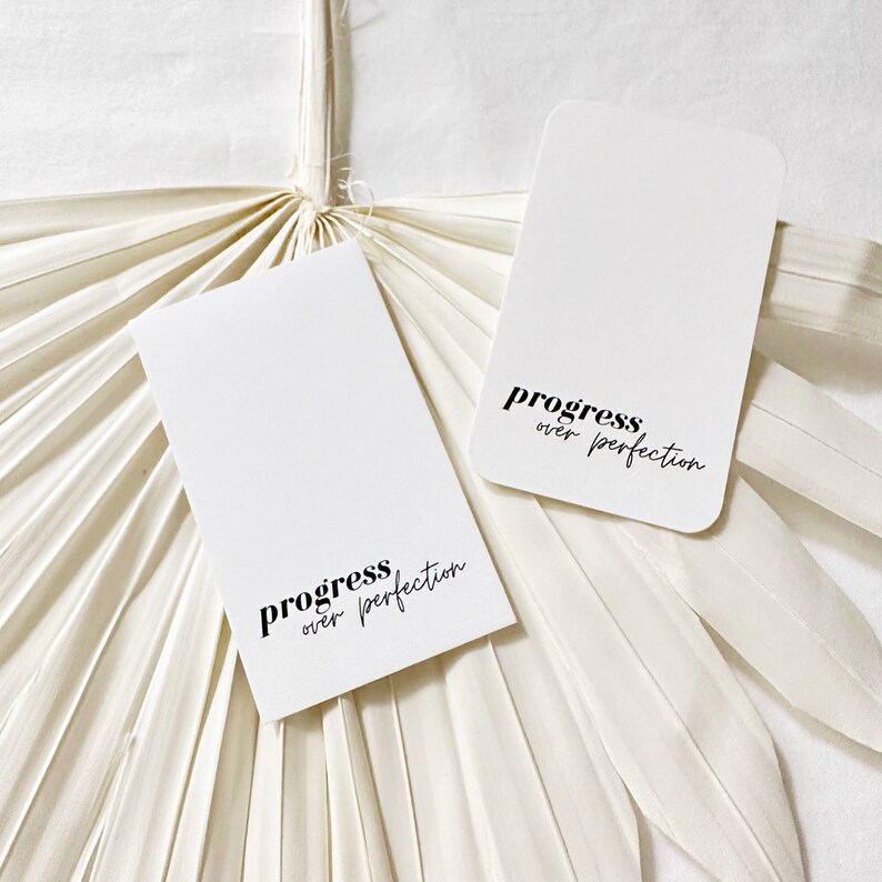 Minimalistic Black and White Planner Cards L Set of 4 L Printed Journal ...