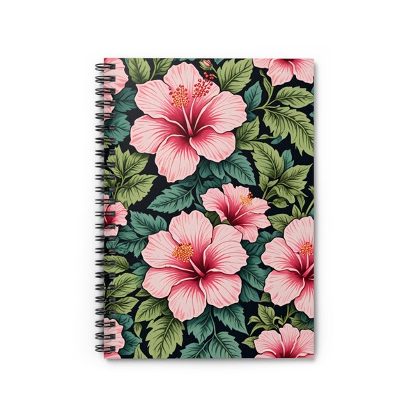 Cute Hibiscus Spiral Notebook - Etsy