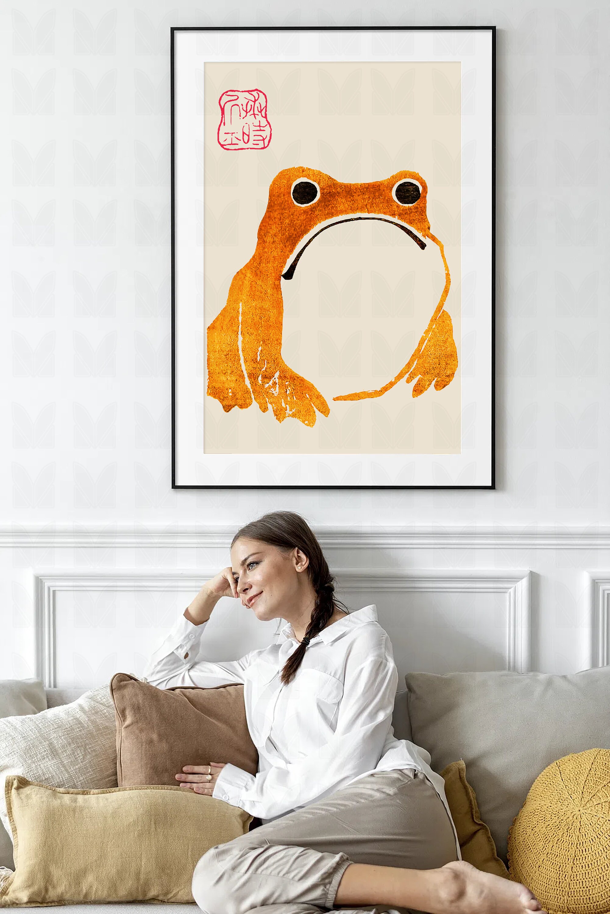 Japanese Matsumoto Hoji Frog, Japanese Woodblock Print, Japanese Frog ...