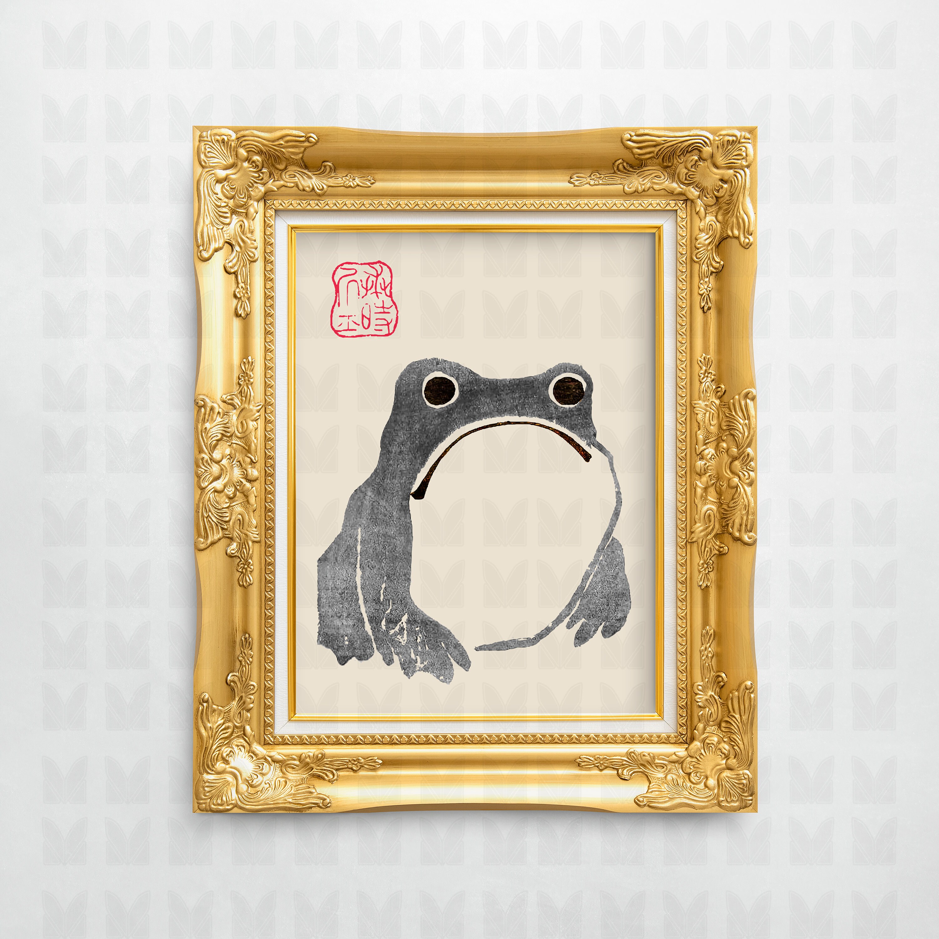 Japanese Matsumoto Hoji Frog, Japanese Woodblock Print, Japanese Frog ...