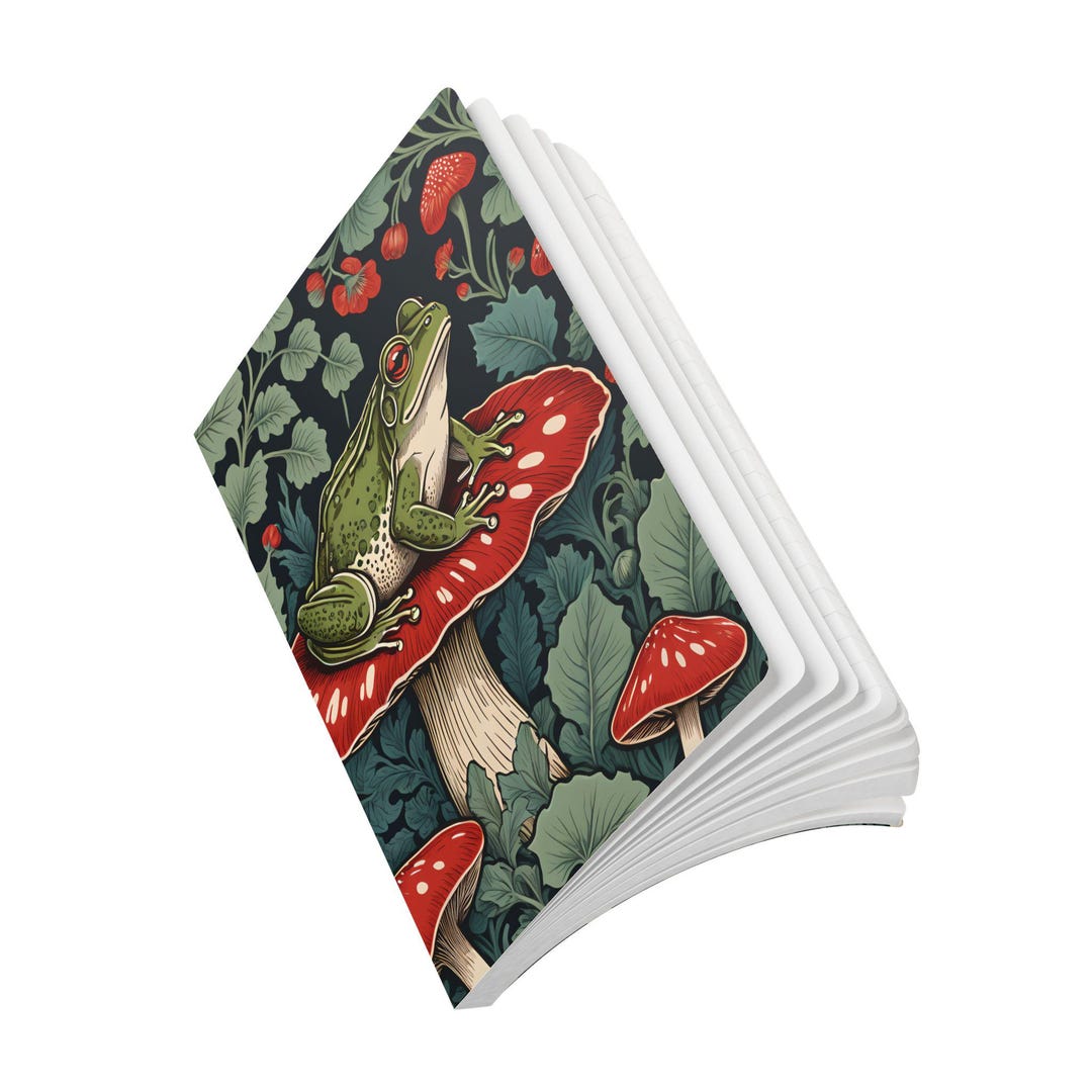 Cottagecore Journal, Cottagecore Frog, William Morris Inspired Frog on ...
