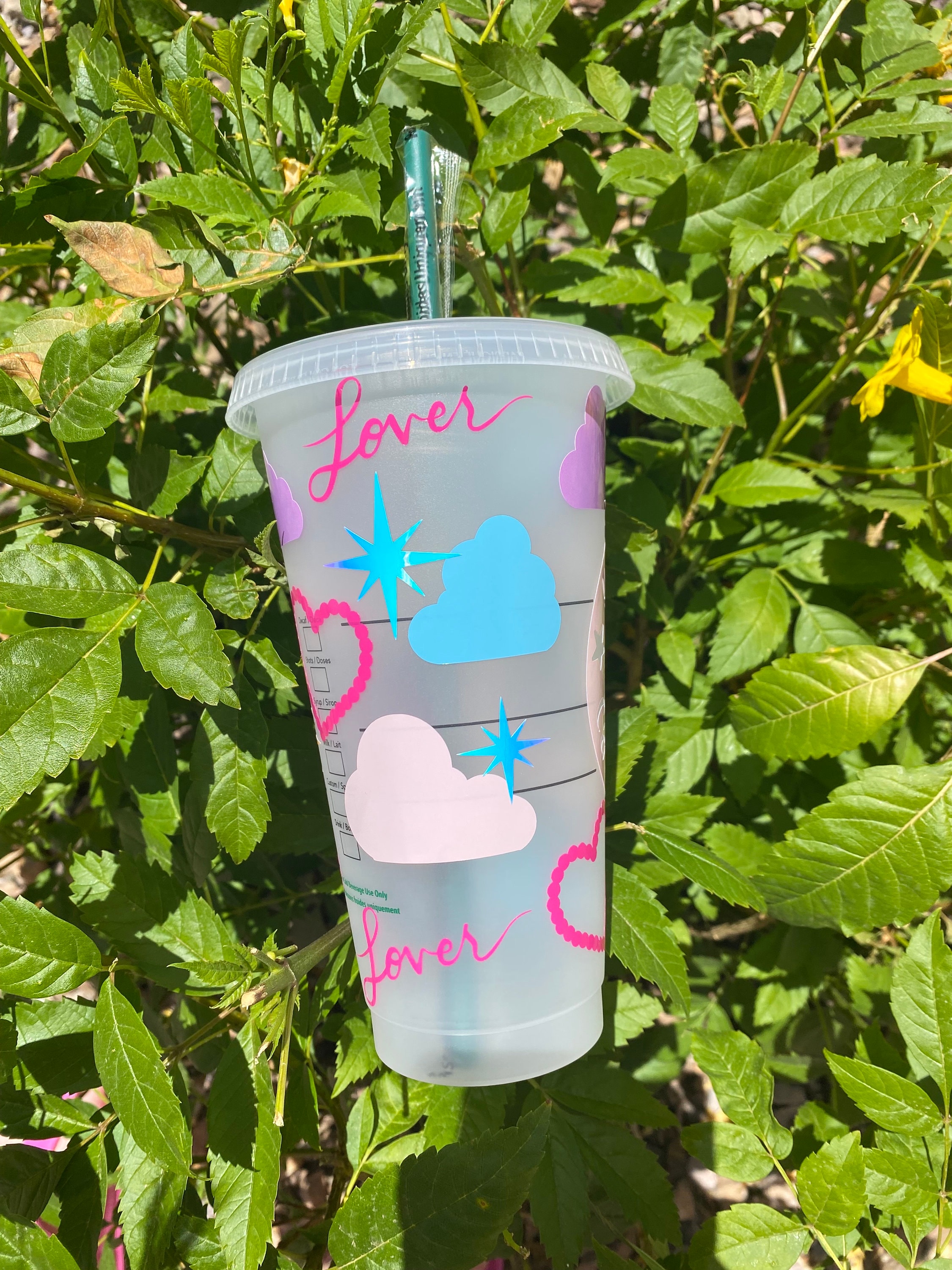 Taylor Swift Lover Album Venti Starbucks Cold Cup | Blue, Pink, and ...
