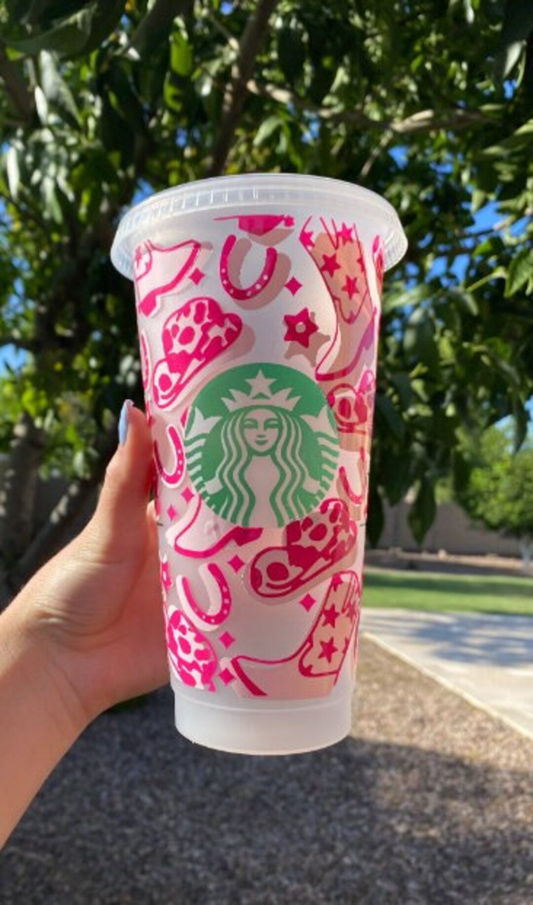 Offset Pink Cowgirl Venti Starbucks Cup - Etsy