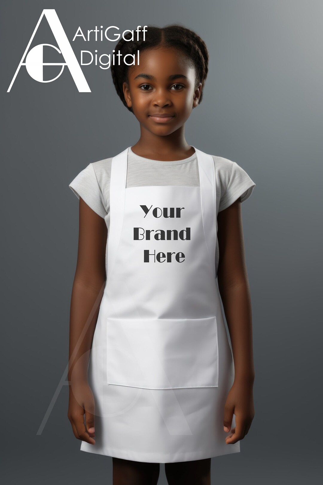 Kids Apron Mock-ups Digital Children Apron Mockups Black - Etsy
