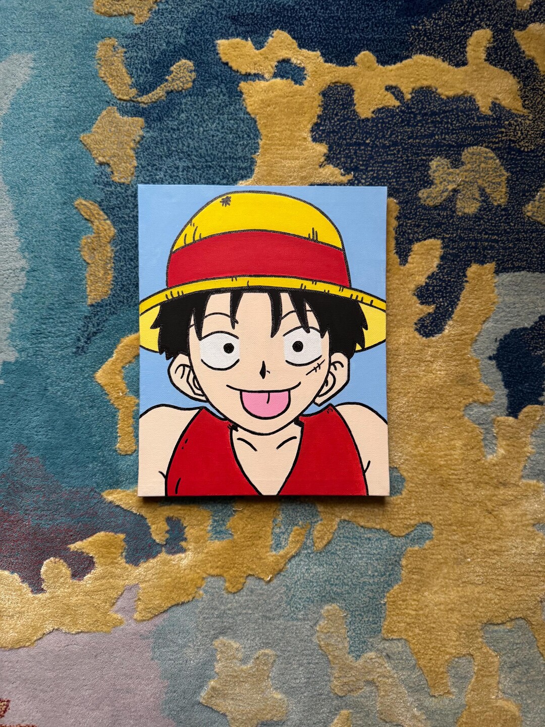 Luffy 8x10 Acrylic Painting Canvas Anime Manga Series One Piece Straw ...