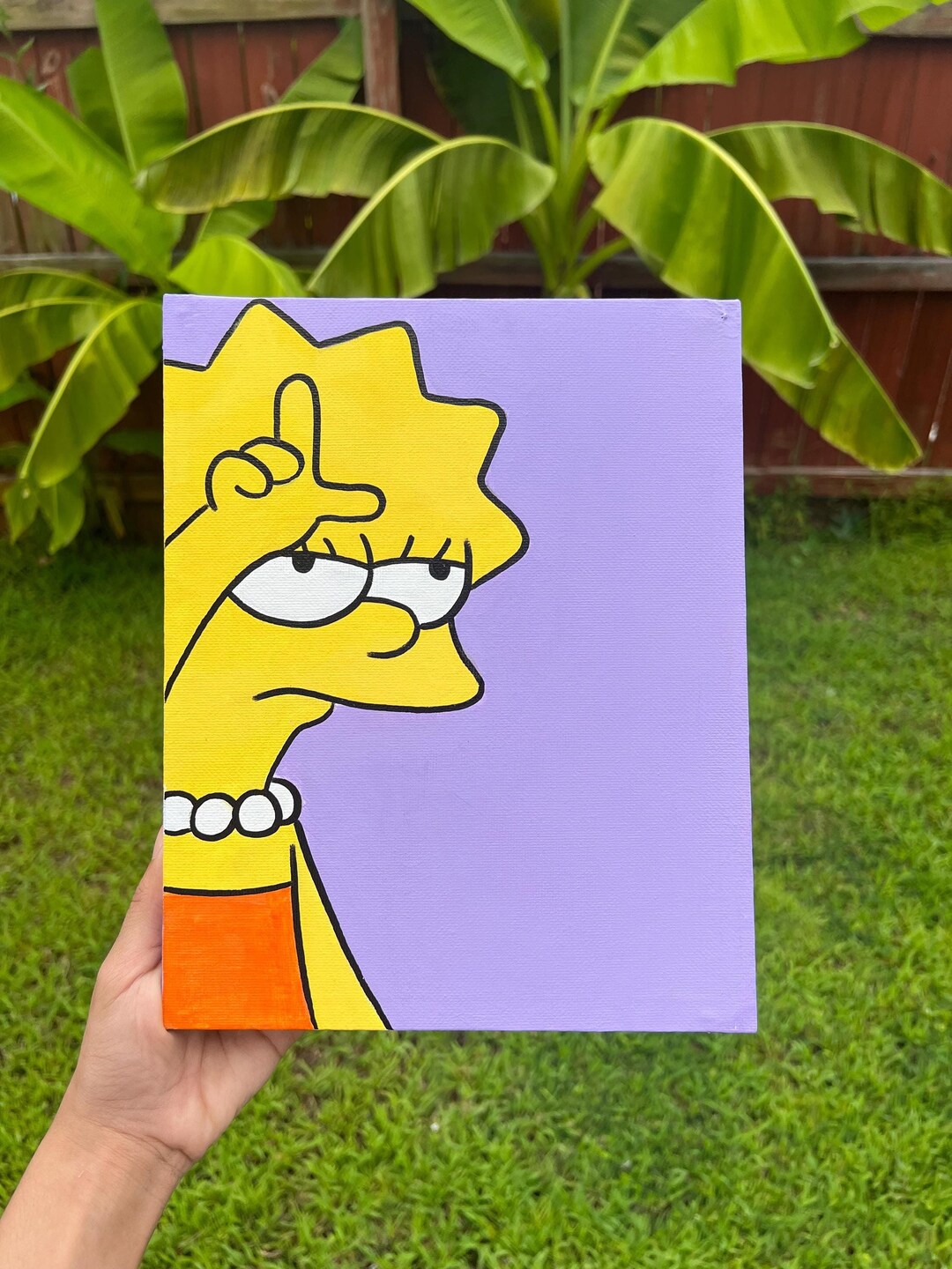 Lisa Loser 8x10 Acrylic Painting Canvas Meme Mood the Simpsons Funny ...