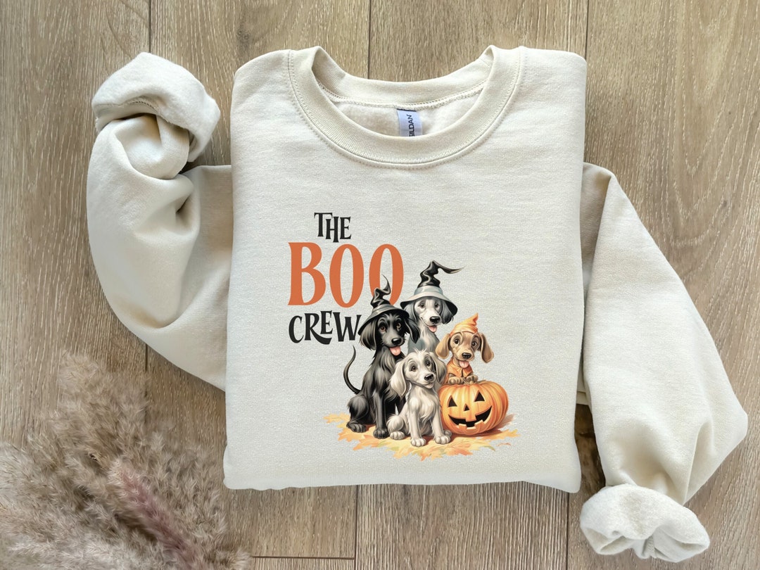 Vintage the Boo Crew Halloween Dogs Sweatshirt, 1950's Cute Halloween ...