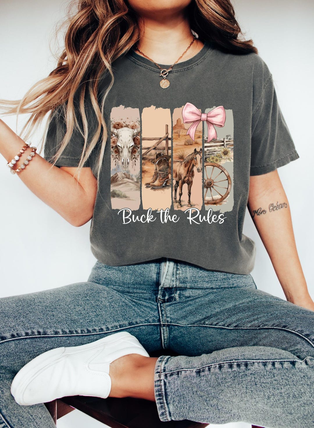 Comfort Colors® Funny Western Buck the Rules Shirt, Funny Western Women ...