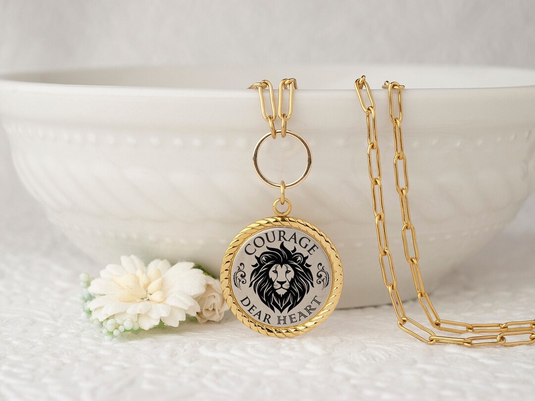Narnia Necklace Aslan Lion Necklace Courage Dear Heart Necklace Narnia ...