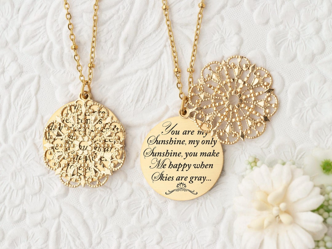 You Are My Sunshine Necklace Mother Daughter Jewelry Mom Necklace ...