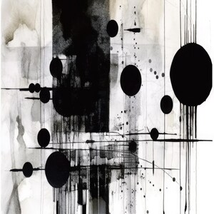 Black and White Abstract Art Print. Modern Home Decor (digital Download ...