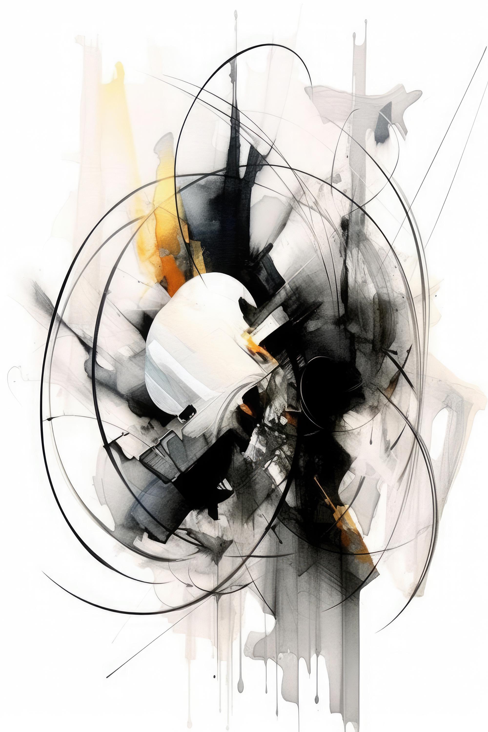 Black and White Abstract Art Print. Modern Home Decor (digital Download ...