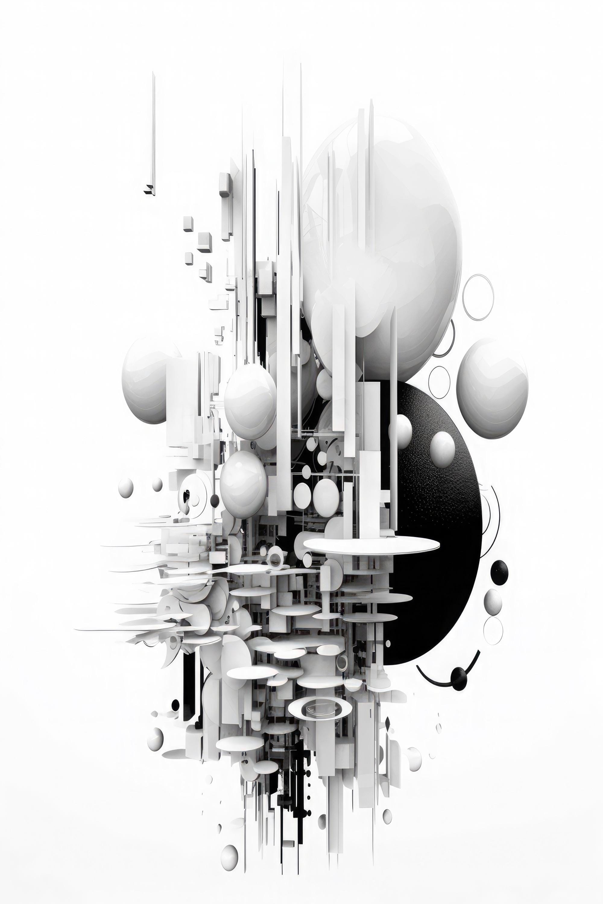 Black and White Abstract Art Print. Modern Home Decor (digital Download ...