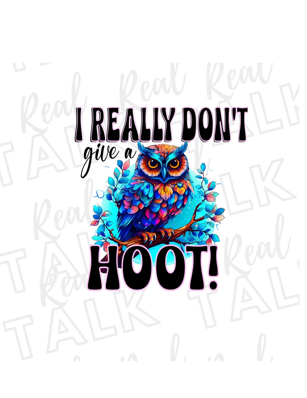 Really Don't Give a Hoot!| PNG Sublimation File|watercolor Owl|vintage ...