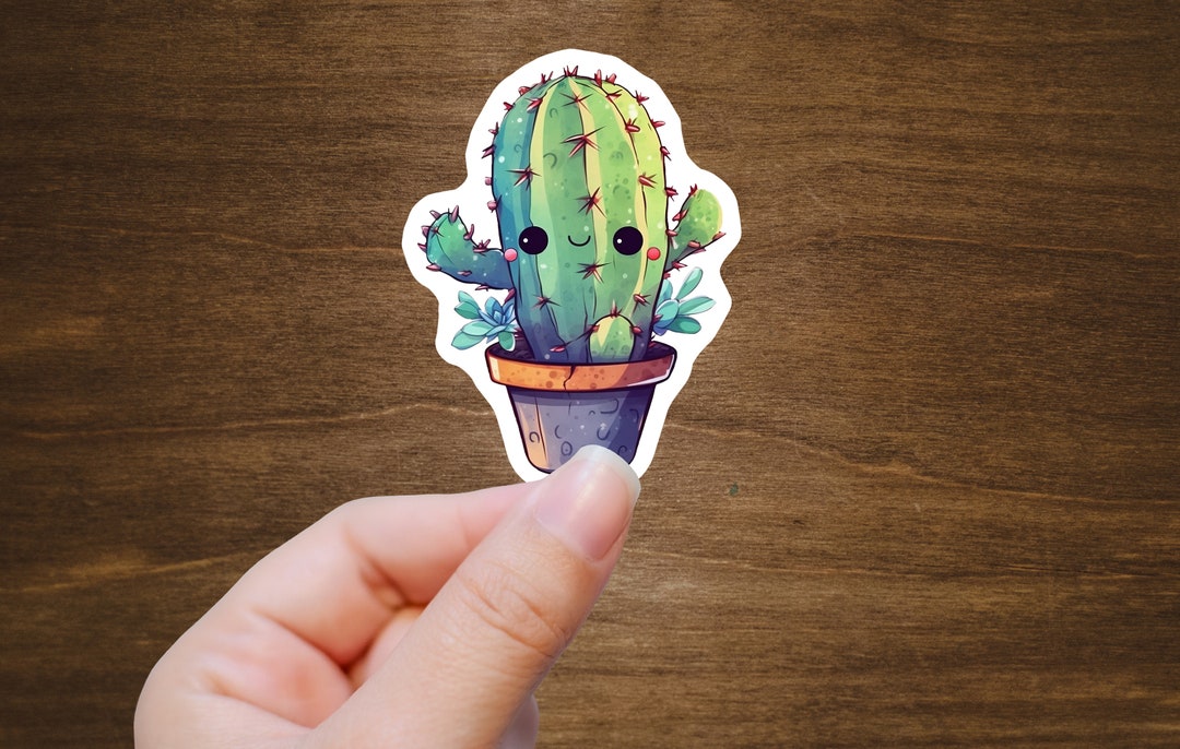 Funny Cactus Sticker|cactus Plants, Decals, |waterproof Sticker - Etsy