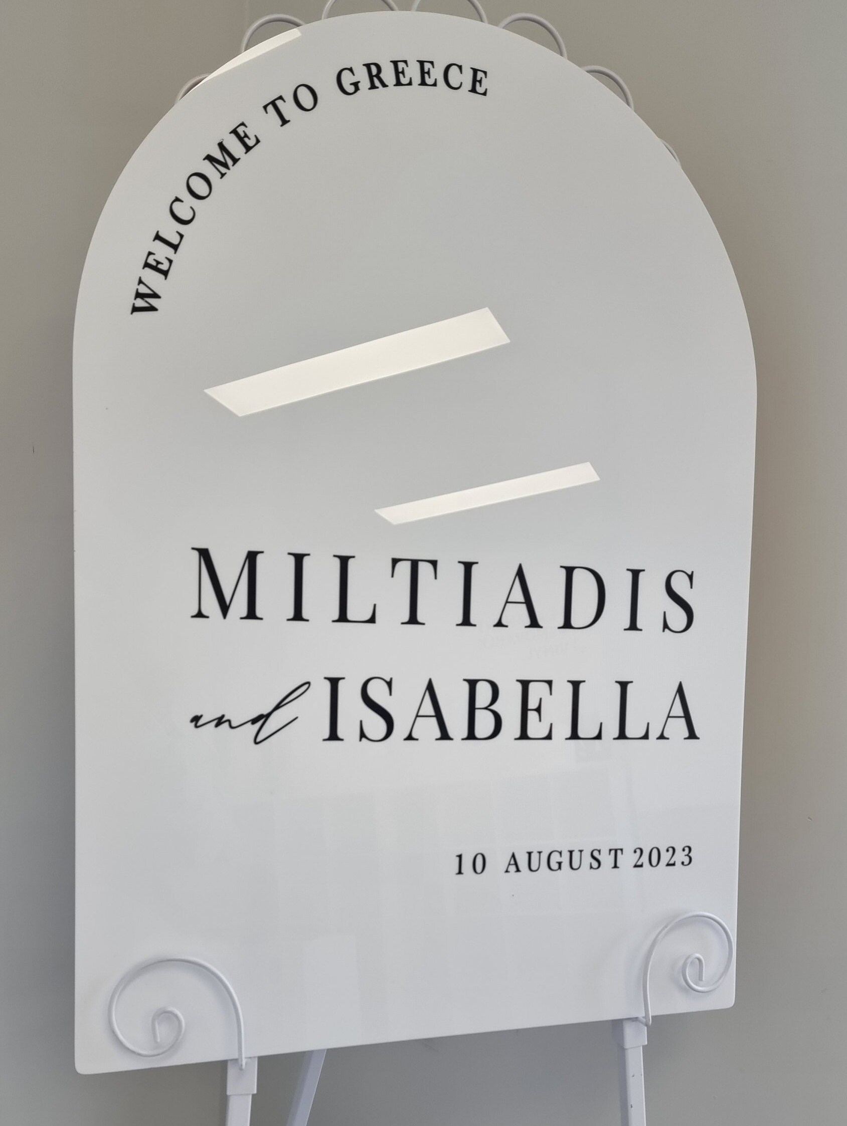 Black White Acrylic Signs Rectangle Arch Engagement - Etsy