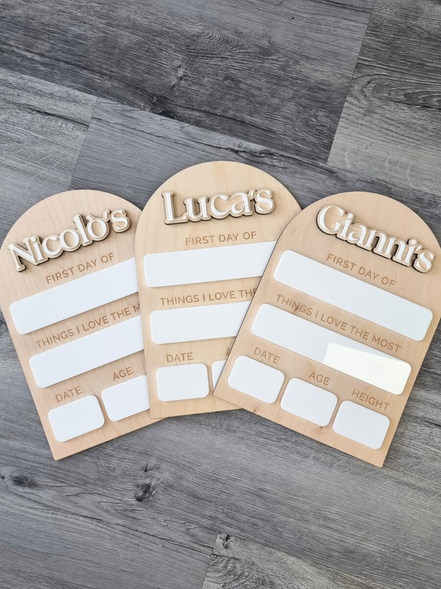First Day Sign, Personalised My First Day Board, My Last Day, Back to ...