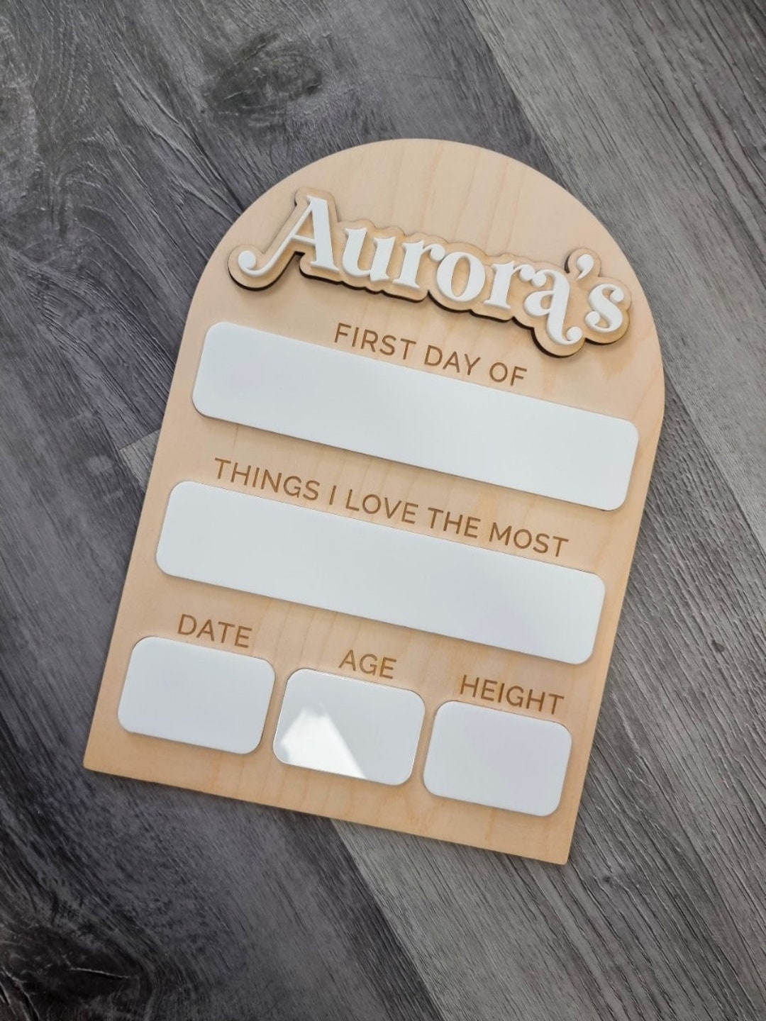 First Day Sign, Personalised My First Day Board, My Last Day, Back to ...