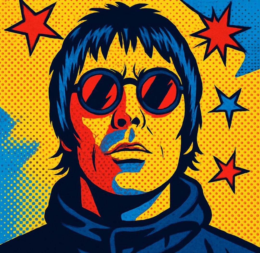 Liam Gallagher Pop Art Print: Oasis Britpop Music Poster (digital ...