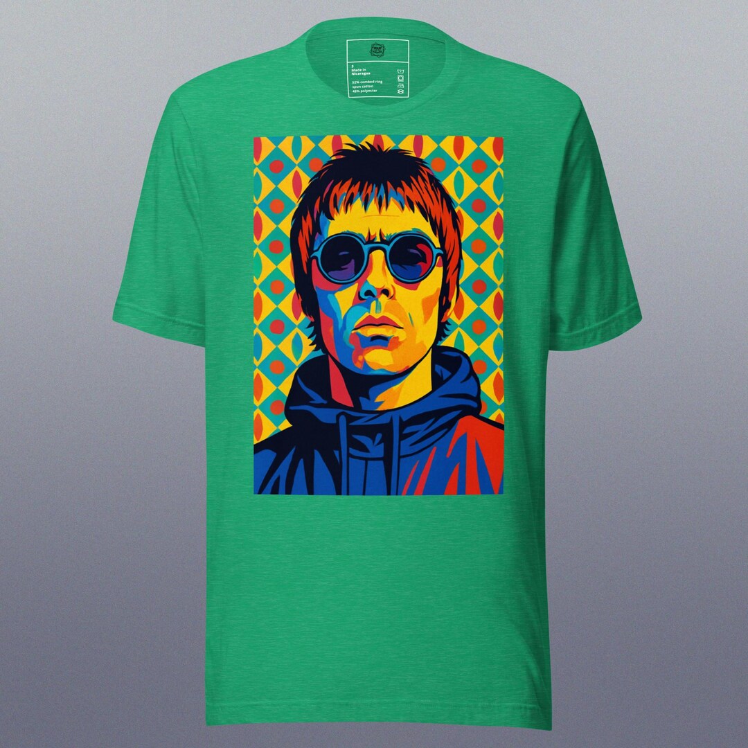 Liam Gallagher Tee - Pop Art Style - Oasis Fan Merchandise & Britpop ...