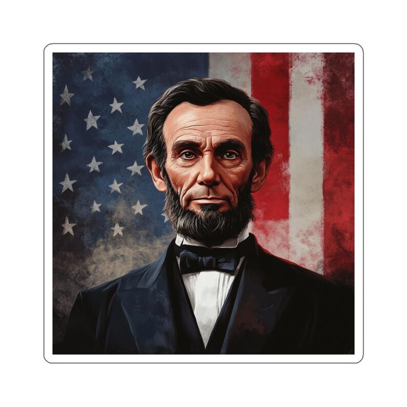 Abraham Lincoln Portrait Kiss-cut Stickers, President USA, Historical ...