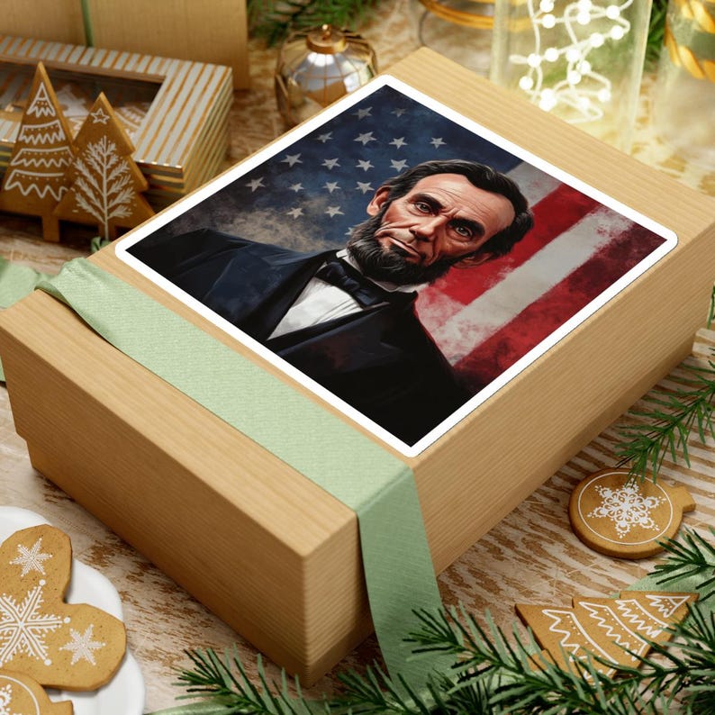 Abraham Lincoln Portrait Kiss-cut Stickers, President USA, Historical ...