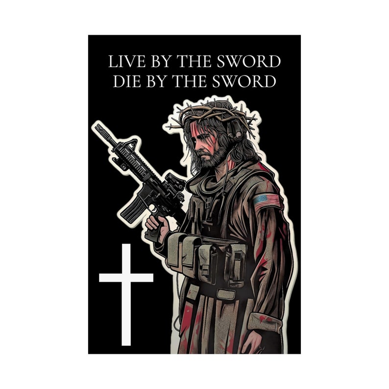 TACTICAL JESUS POSTER Home Decor Wall Art Military Gift Warrior Poster ...