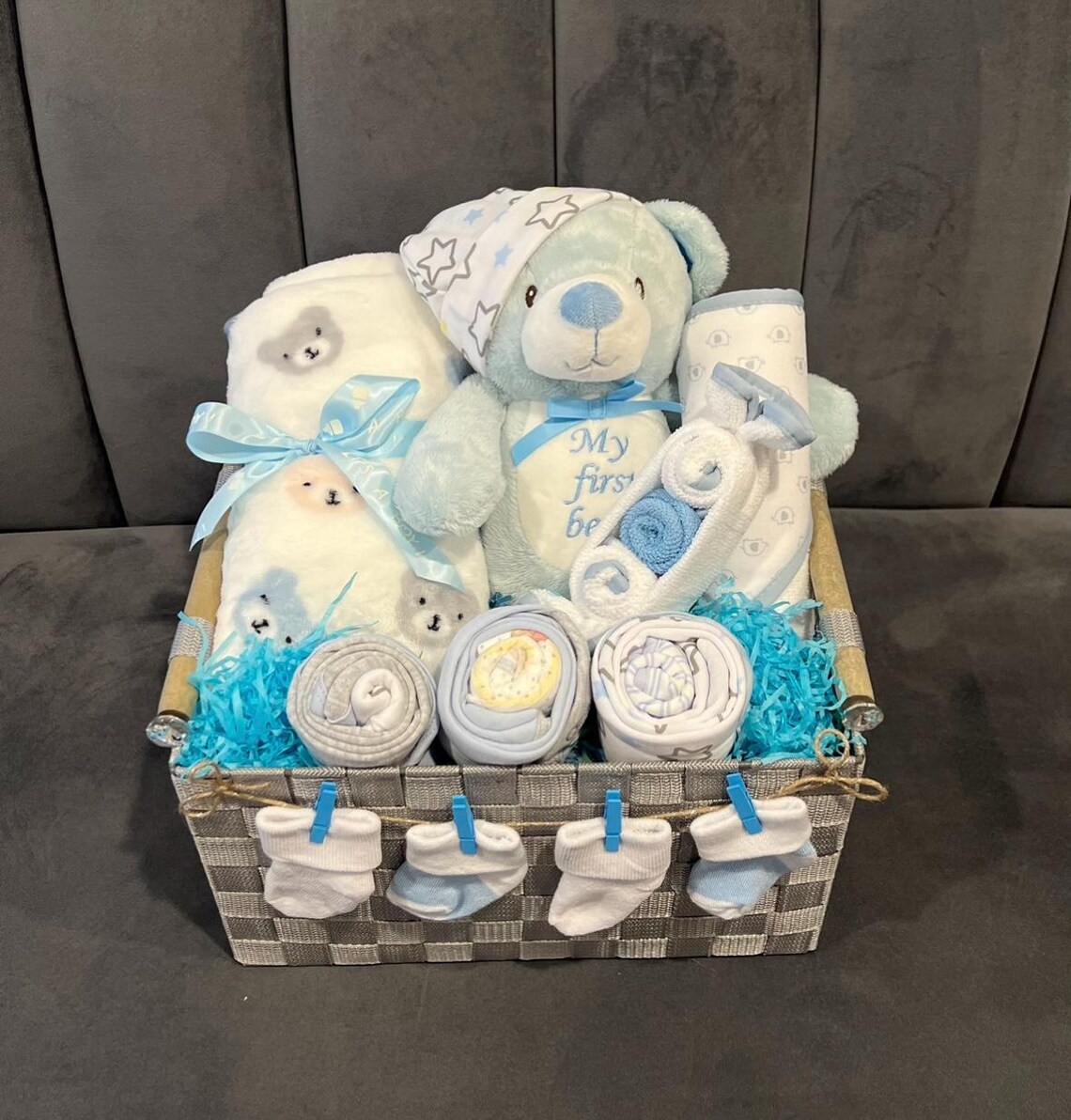 Baby Boy Gift Basket/new Baby Gift Basket/baby Shower Gift/welcome Baby ...
