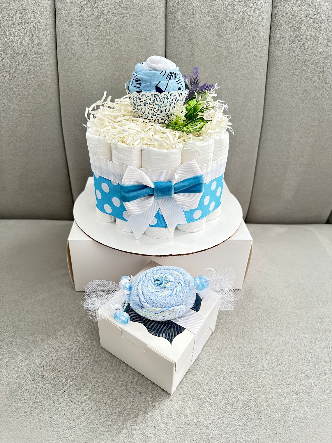Mini Diaper Cake Gift Box: Baby Shower Centerpiece - Etsy