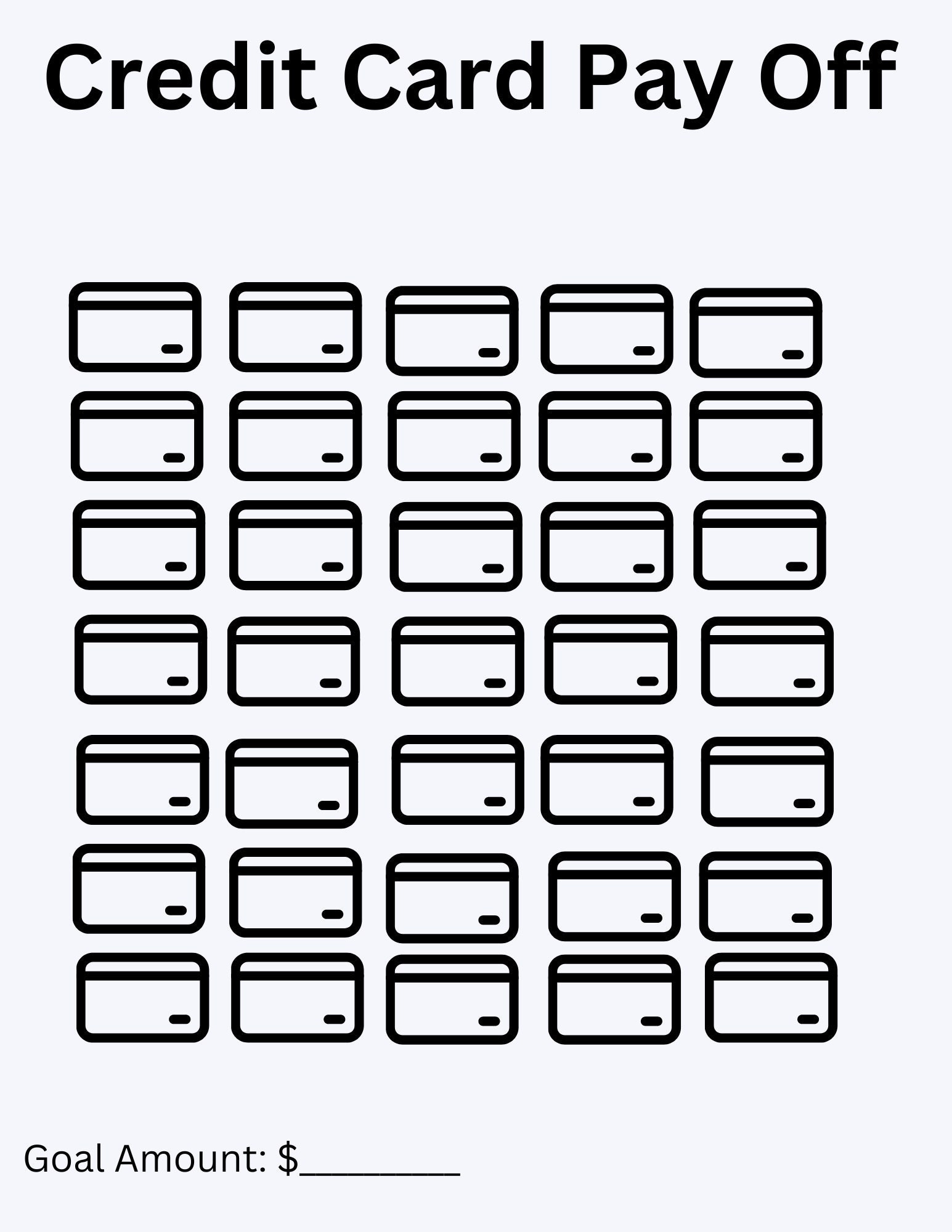 Credit Card Pay off Savings Challenge - Etsy