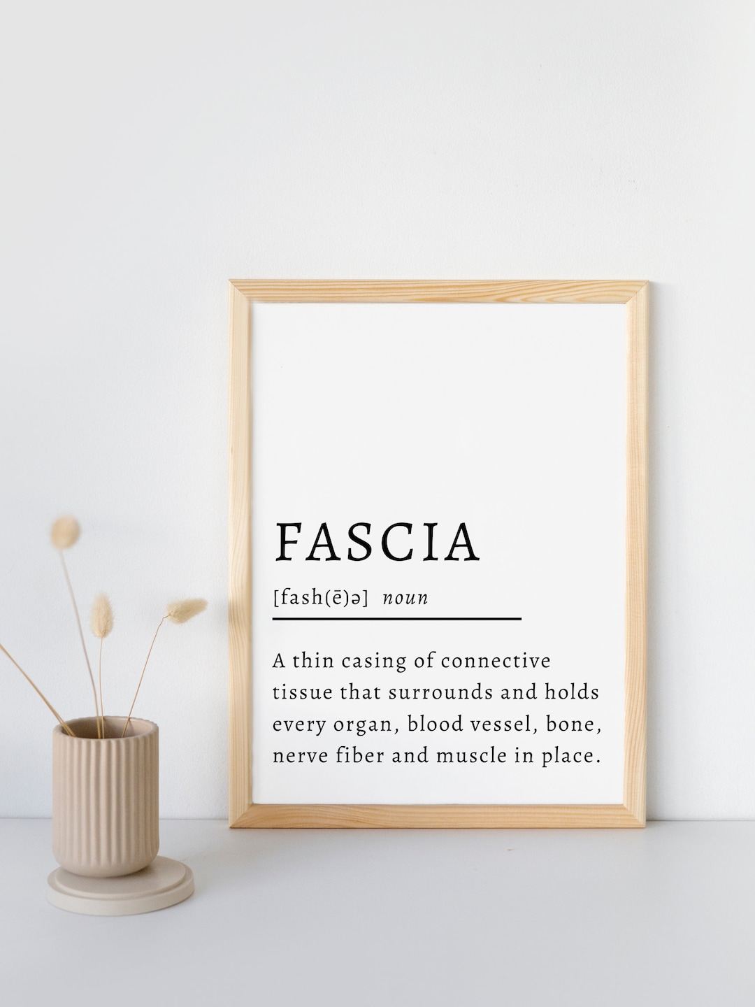 Massage Therapy Poster Fascia Definition - Etsy