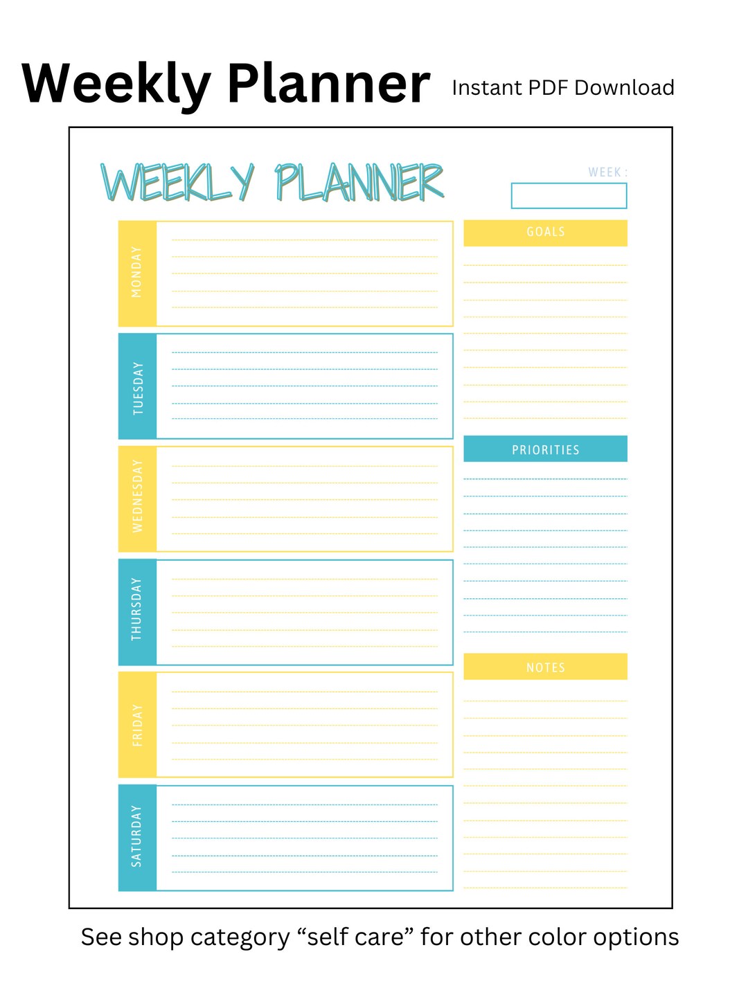 Summer Weekly Planner - Etsy