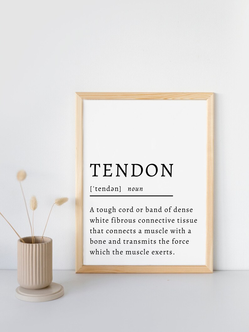 Massage Therapy Poster Tendon Definition - Etsy