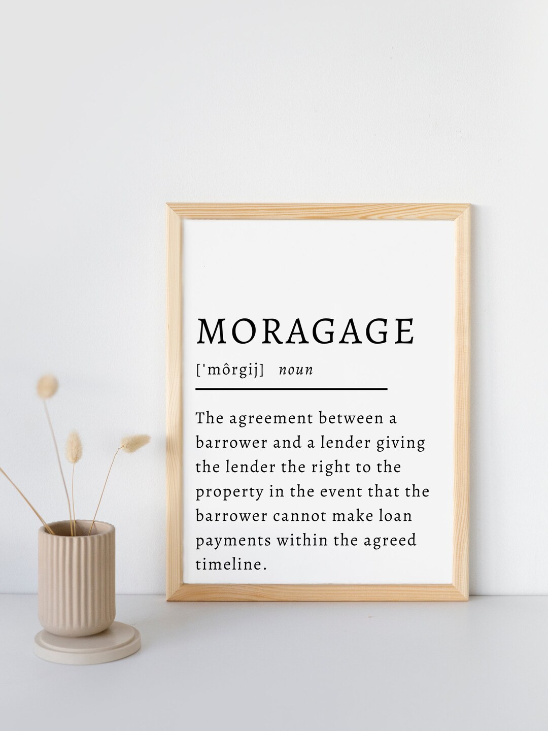 Real Estate Agent Gift (morgage Definition) - Etsy