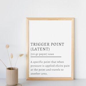 Massage Therapy Poster Trigger Point Trio Definition - Etsy