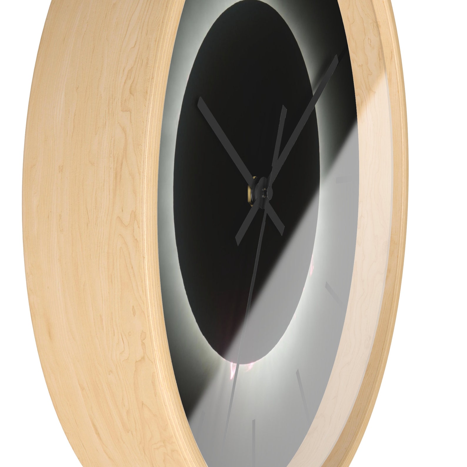 Total Solar Eclipse Commemorative Wall Clock Celestial Event Timekeeper With Custom Eclipse ...