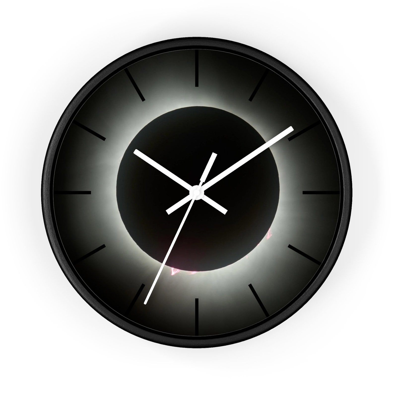 Total Solar Eclipse Commemorative Wall Clock Celestial Event Timekeeper ...