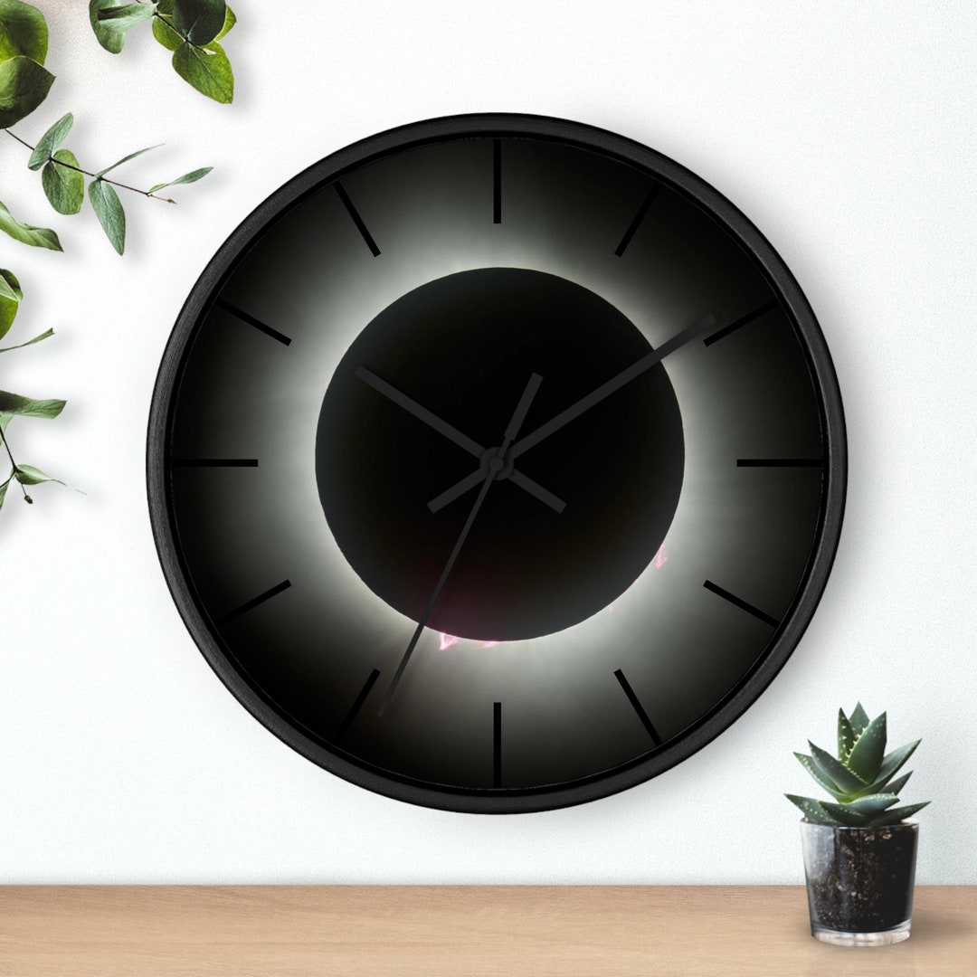 Total Solar Eclipse Commemorative Wall Clock Celestial Event Timekeeper ...