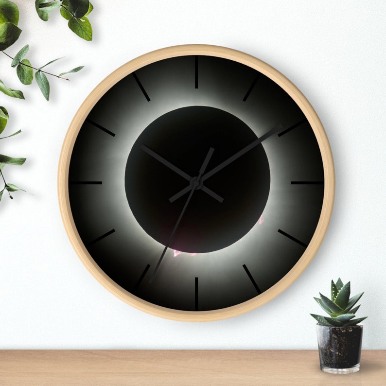 Total Solar Eclipse Commemorative Wall Clock Celestial Event Timekeeper ...