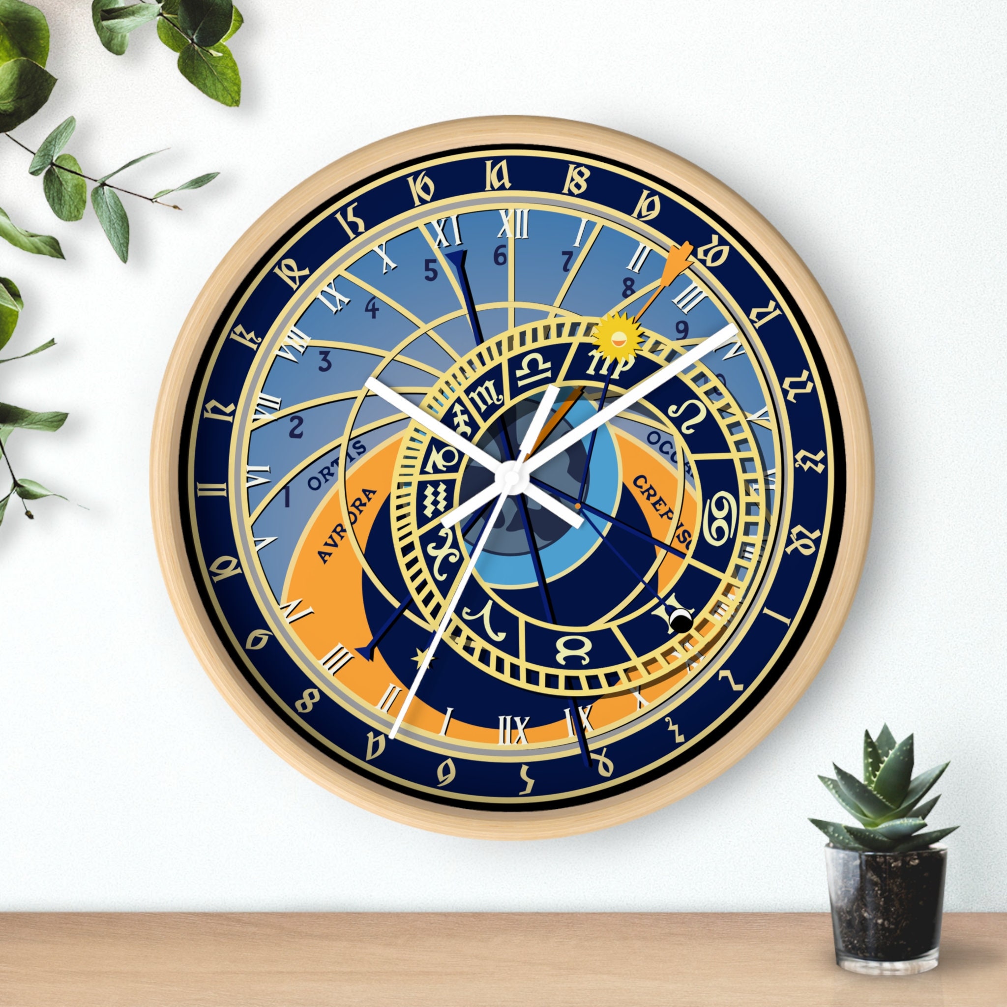 Prague Orloj Astronomical Clock Inspired Wall Clock | Historical Decor ...