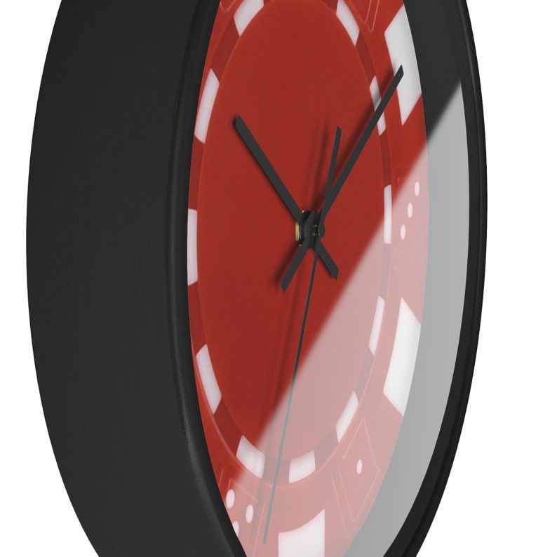 Poker Chip Wall Clock | Casino-themed Decorative Timepiece for Game ...