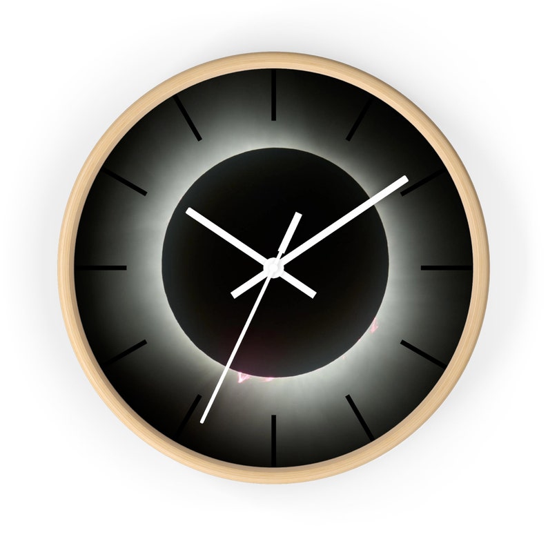 Total Solar Eclipse Commemorative Wall Clock Celestial Event Timekeeper ...