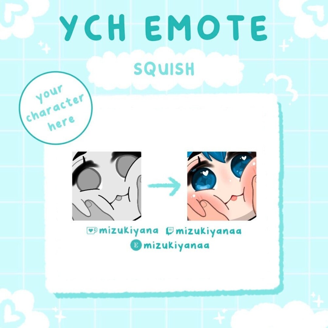 Squish YCH Emote Custom YCH Chibi Emote for Twitch/youtube/discord/kick ...