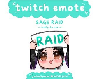 Cute Valorant Sage Emote Set | Lurk/peek, Wow, Raid | for Twitch ...