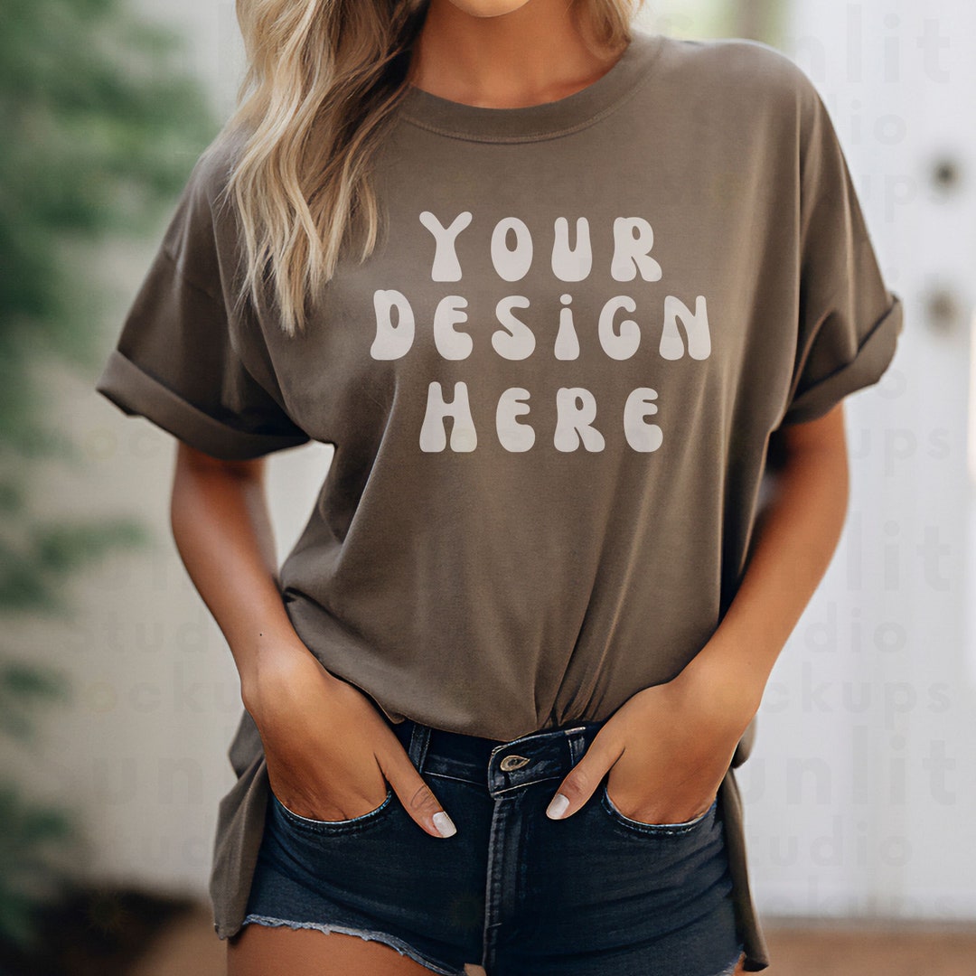 Espresso Comfort Colors Mock up Comfort Colors C1717 Espresso Shirt ...