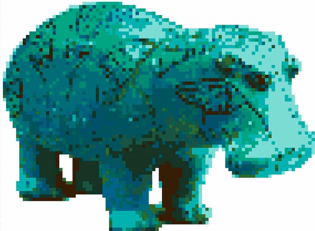 William the Hippo the MET Icon Unique Cross Stitch Pattern - Etsy