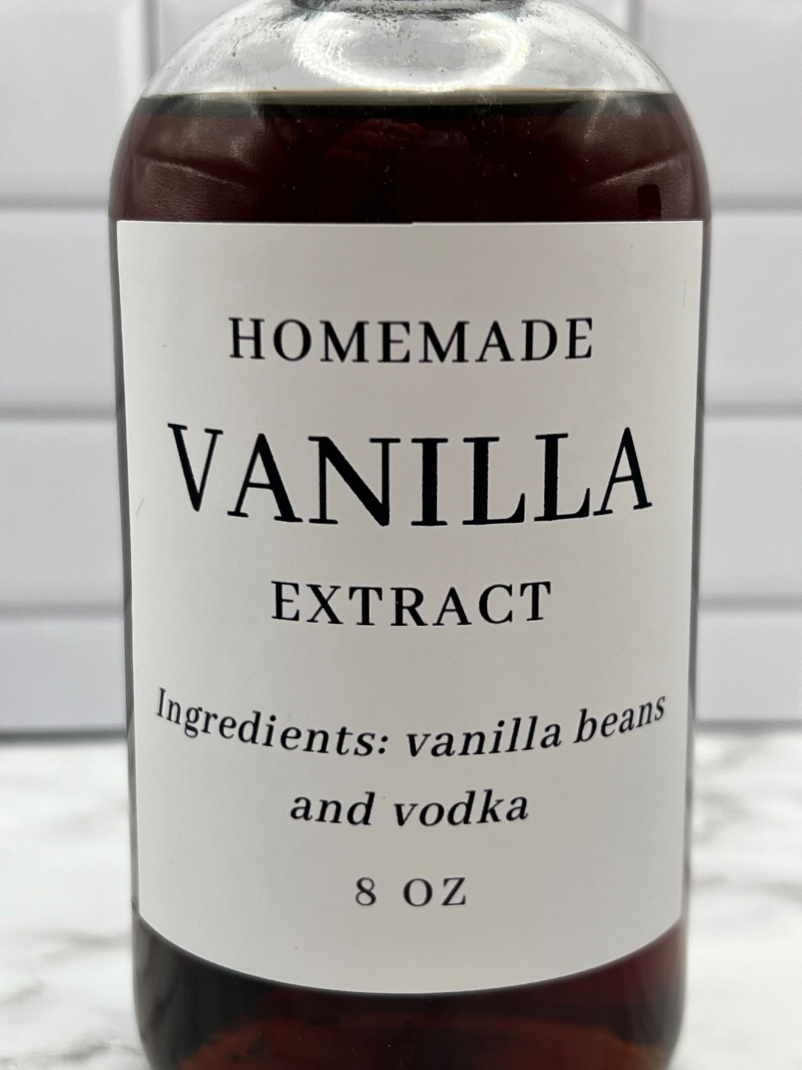Vanilla Vodka Extract Labels,minimalist Label,water and Oil Resistant ...